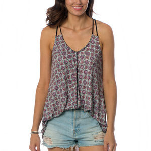 MAJAMAS | Tops | Majamas Earth Flowy Floral Strappy Swing Tank Top ...